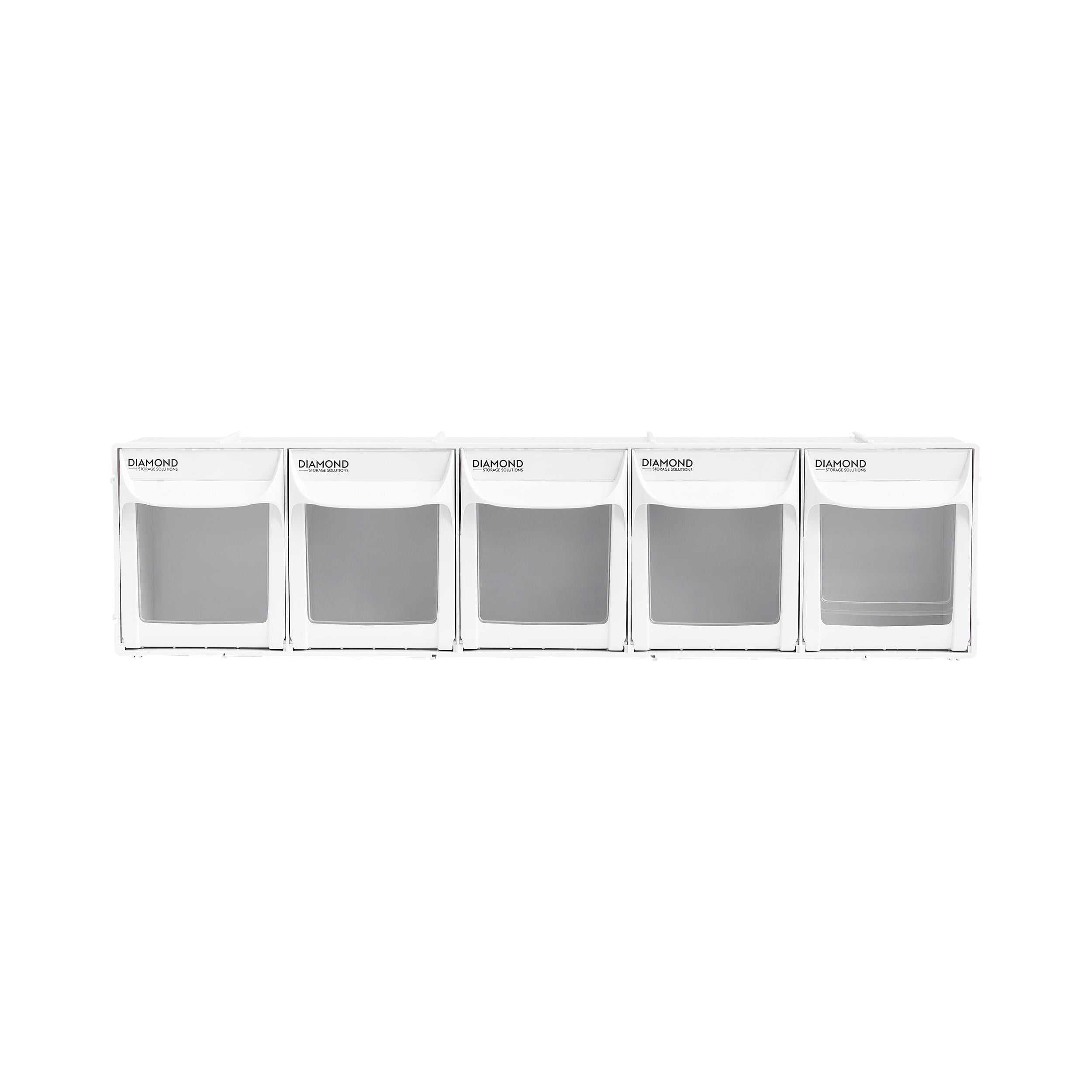 Diamond Storage Solutions Plastic Tip-Out Tilting Storage Bin, 5 bin ...