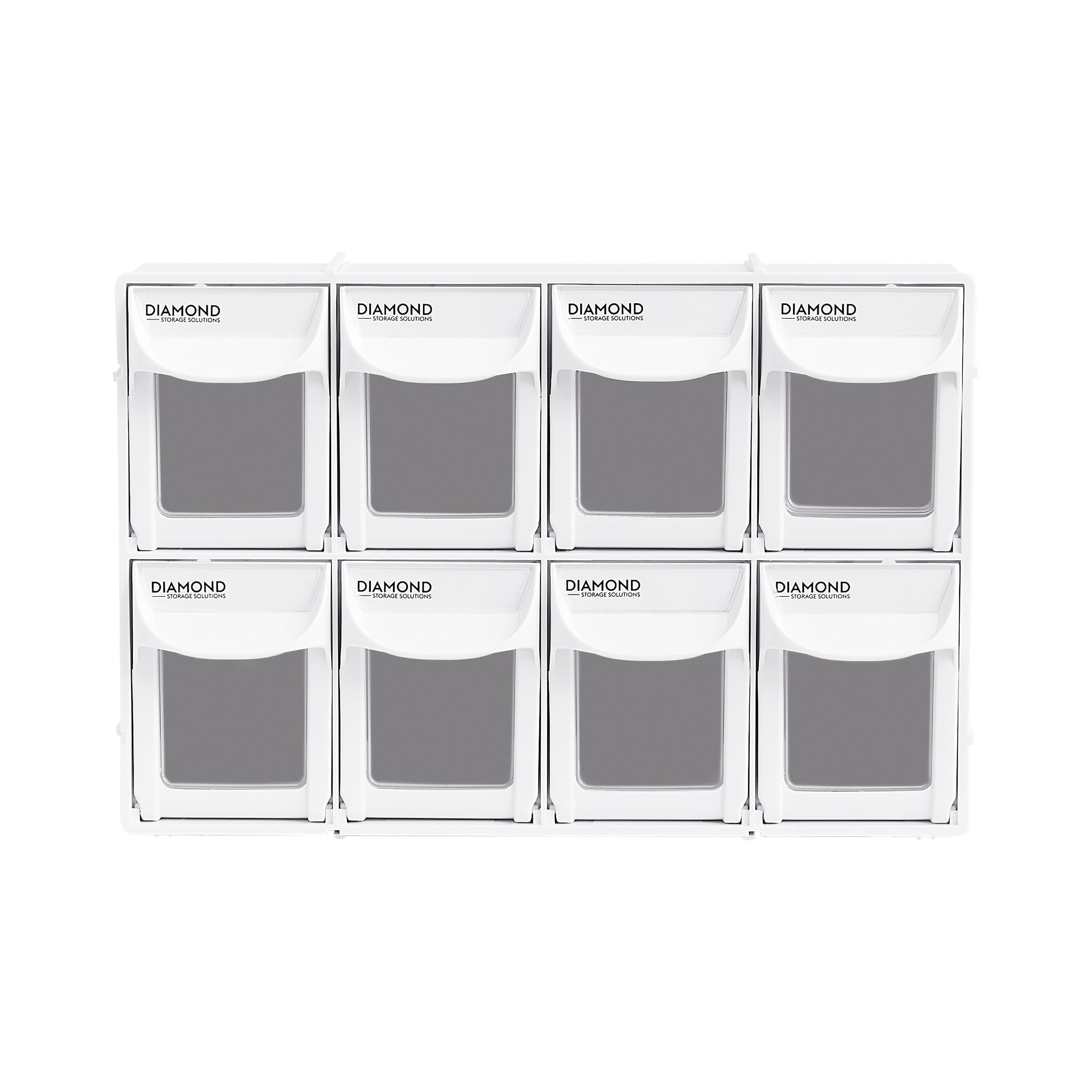 Diamond Storage Solutions Plastic Tip-Out Tilting Storage Bin, 8 bin ...