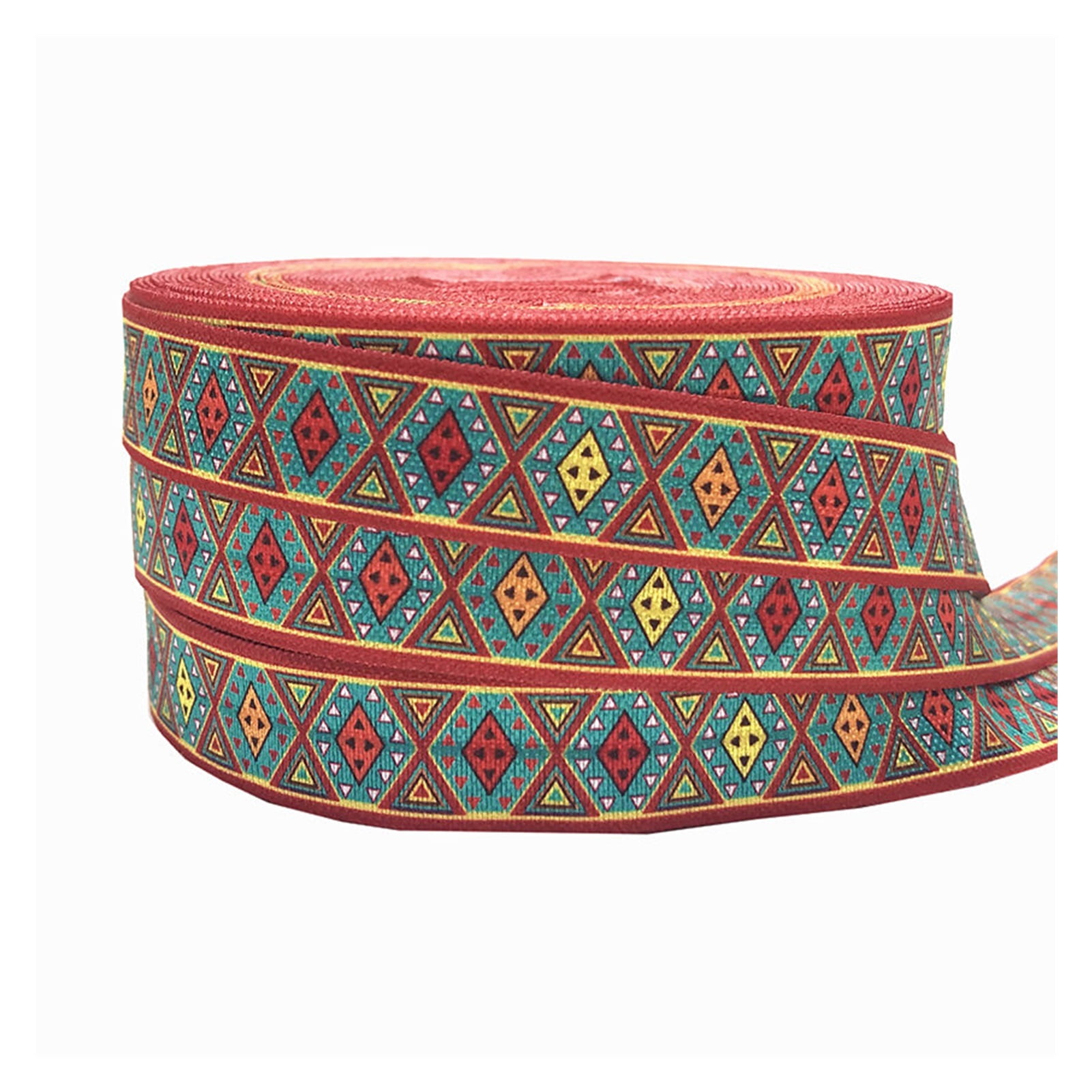 Diamond Stripe Print Fold Over Elastic Ribbon 16mm Geometry Webbing for ...