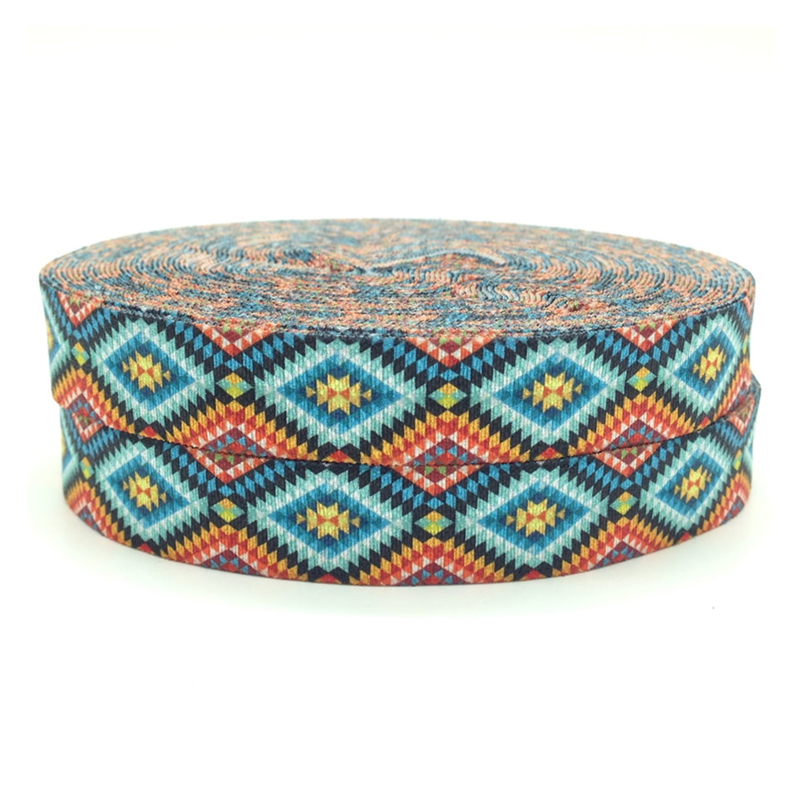 Diamond Stripe Print Fold Over Elastic Ribbon 16mm Geometry Webbing for ...