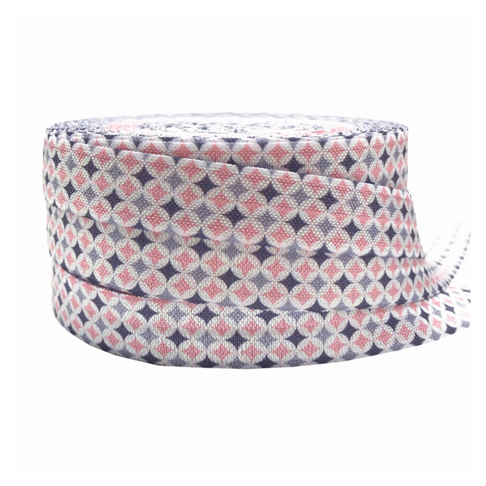 Diamond Stripe Print Fold Over Elastic Ribbon 16mm Geometry Webbing for ...
