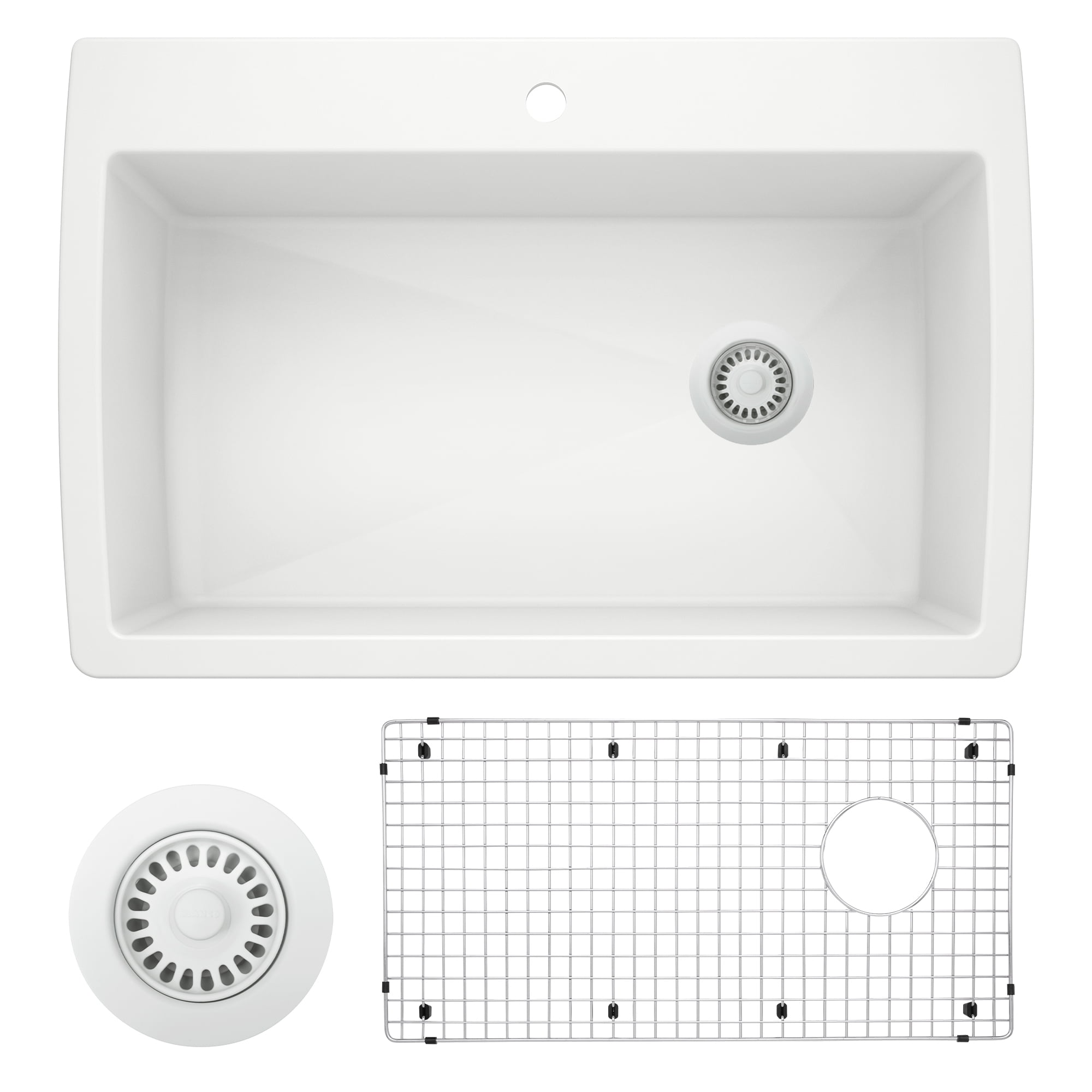 Diamond Super Single Dual Mount Kitchen Sink Kit with Accessories ...