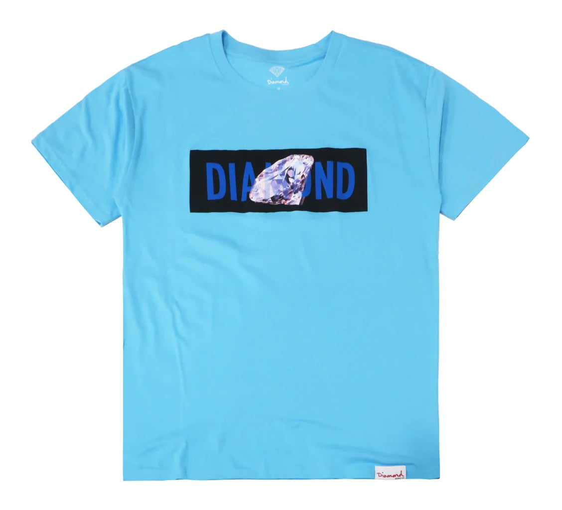 Diamond Supply Co. Men's Banded Logo Tee T-Shirt (X-Large, Light Blue ...