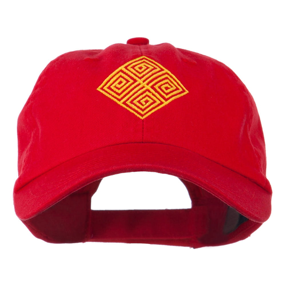Diamond Swirl Emblem Embroidered Cap - Red OSFM - Walmart.com
