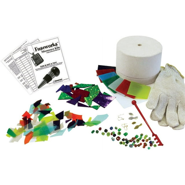 Diamond Tech Fuseworks Glass Microwave Kiln Fusing Kit, Assorted Size ...