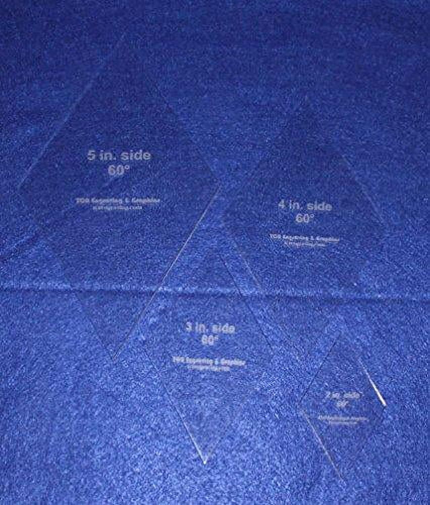 Diamond Templates 4 Pc Set Act Size Sides 2" to 5"- Clear 1/8" 60 ...
