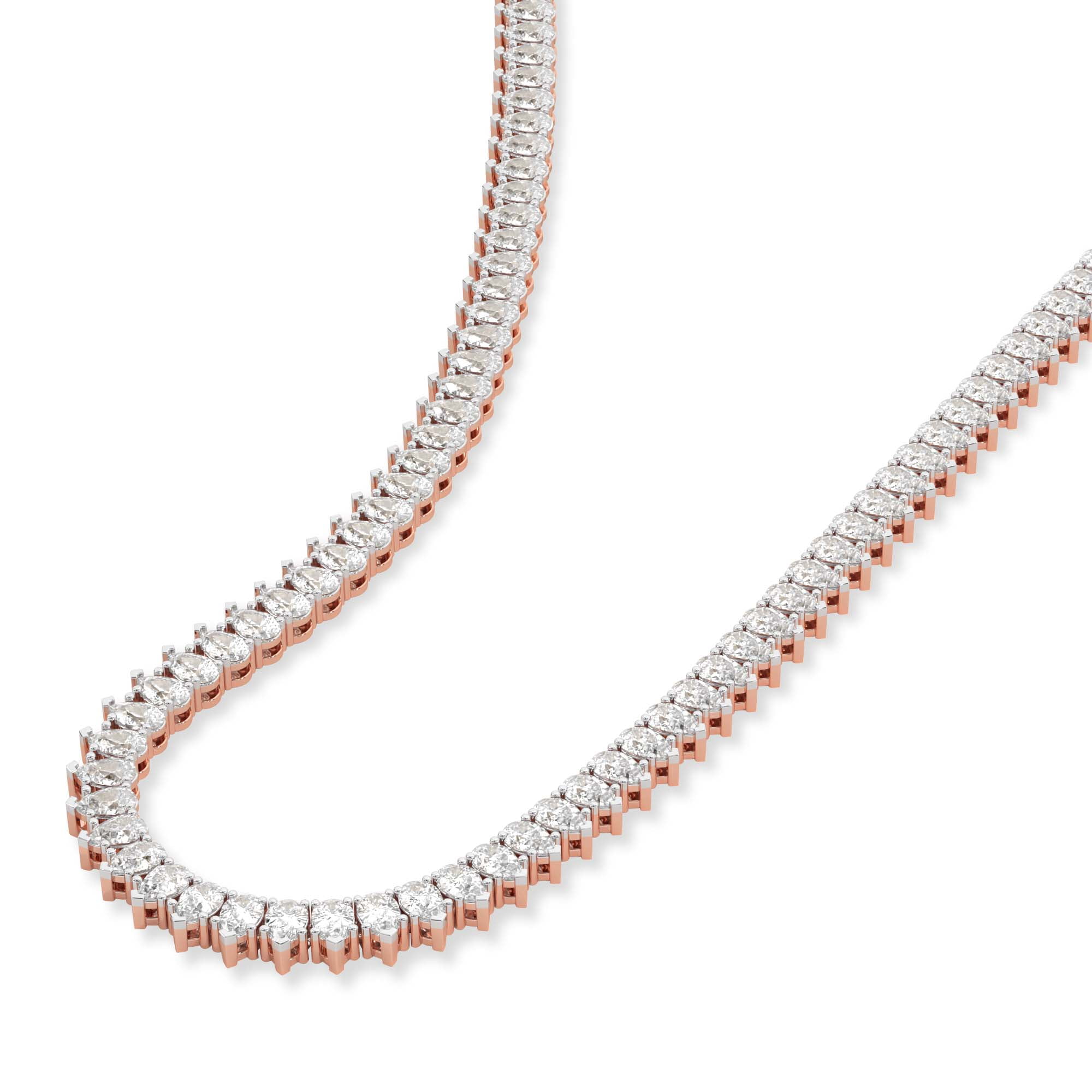 Diamond Tennis Necklace For Women | 20 Carat IGI Certified Bailey Pear ...