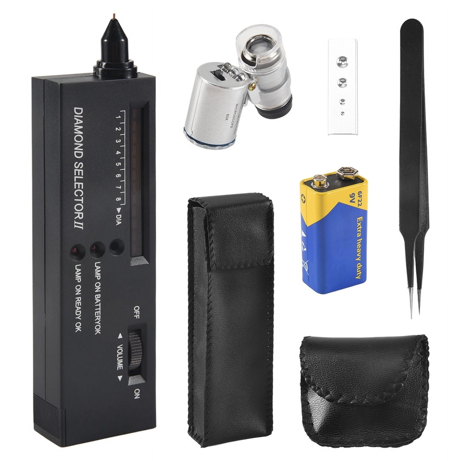 Diamond Tester Pen,Professional Diamond Detector with 60X Mini LED ...