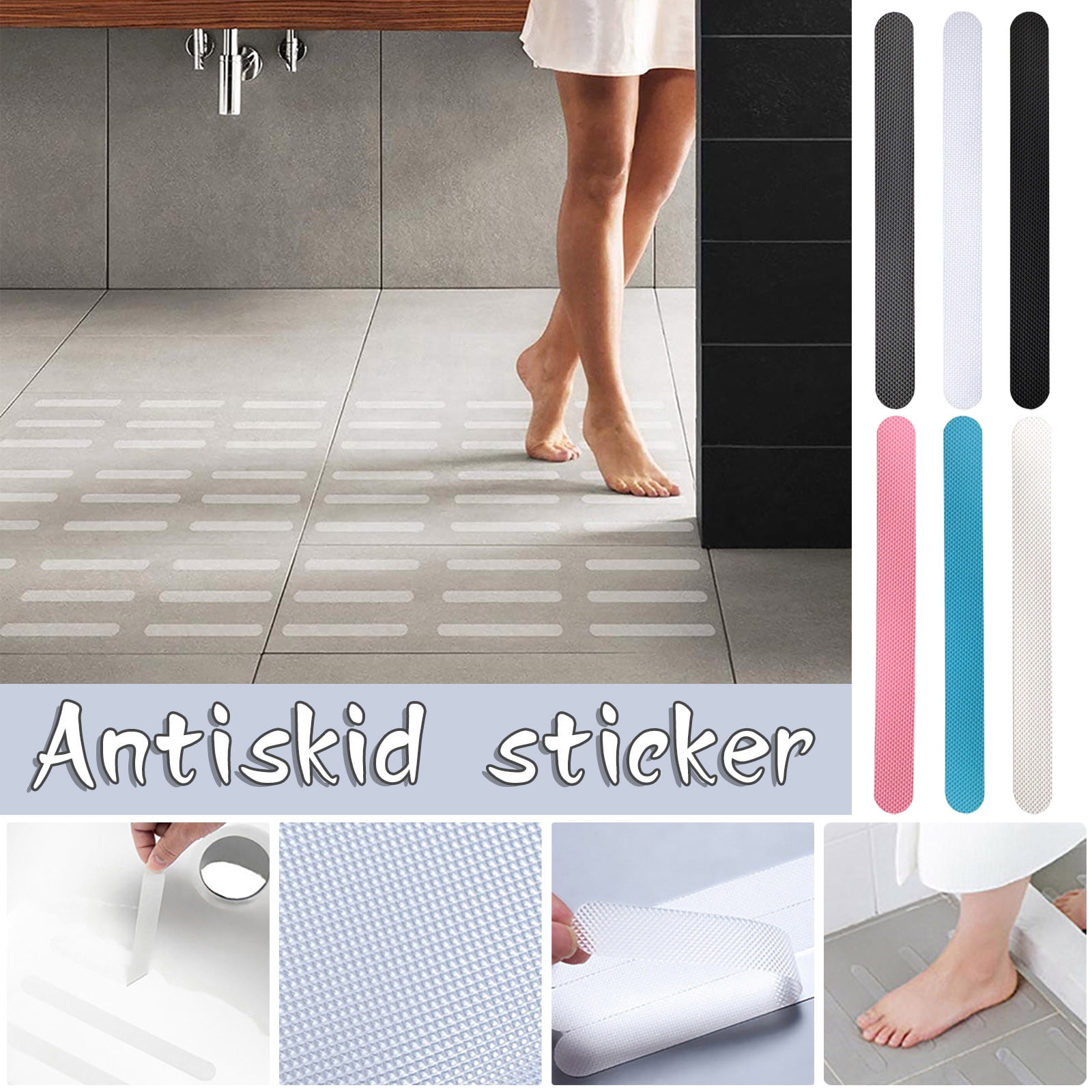 Diamond Texture Anti-Slip Bathtub Floor Stickers, Self-Adhesive ...