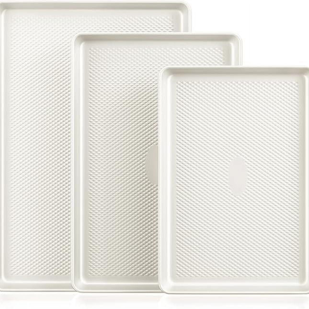 [Dealsforyou]Diamond-Texture Baking Sheet Pan Set, Non-Stick Cookie ...