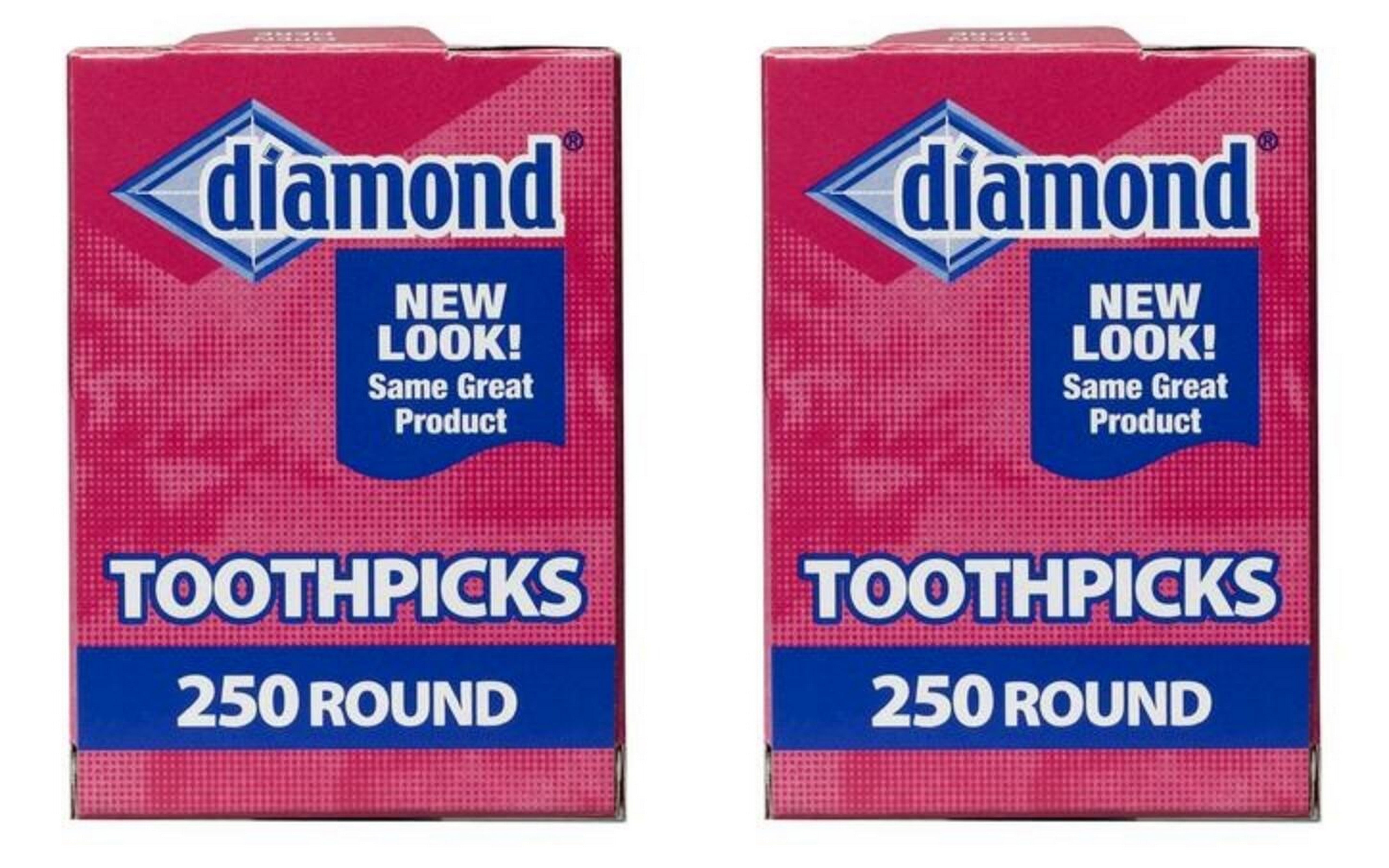 Diamond Toothpicks, Round, 250 Ct - Pack of 2 - Walmart.com