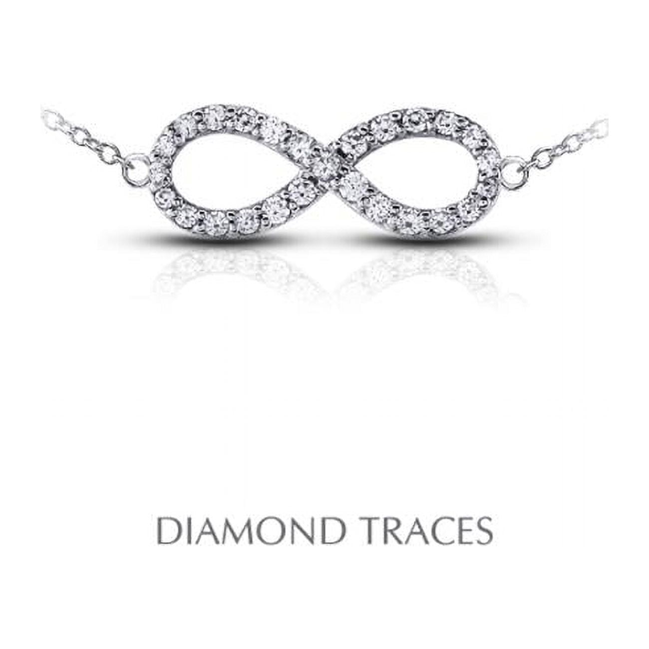 Diamond Traces 0.56 Carat Total Natural Diamonds 18K White Gold Prong ...