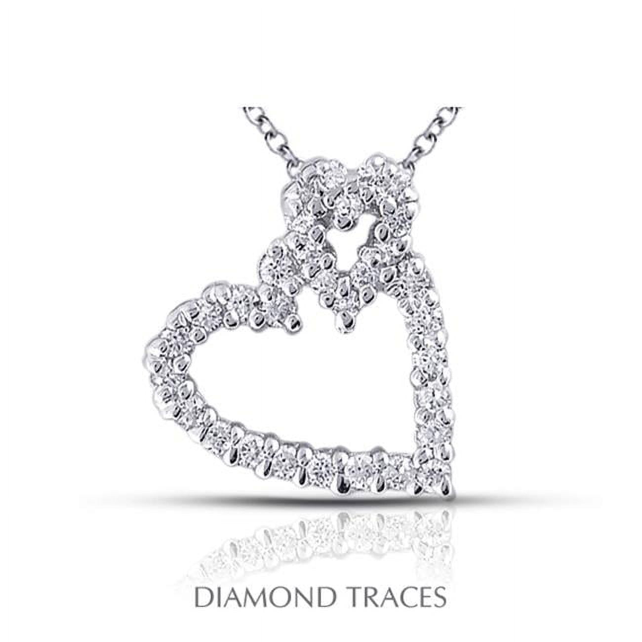 Diamond Traces 0.61 Carat Total Natural Diamonds 14K White Gold Prong ...