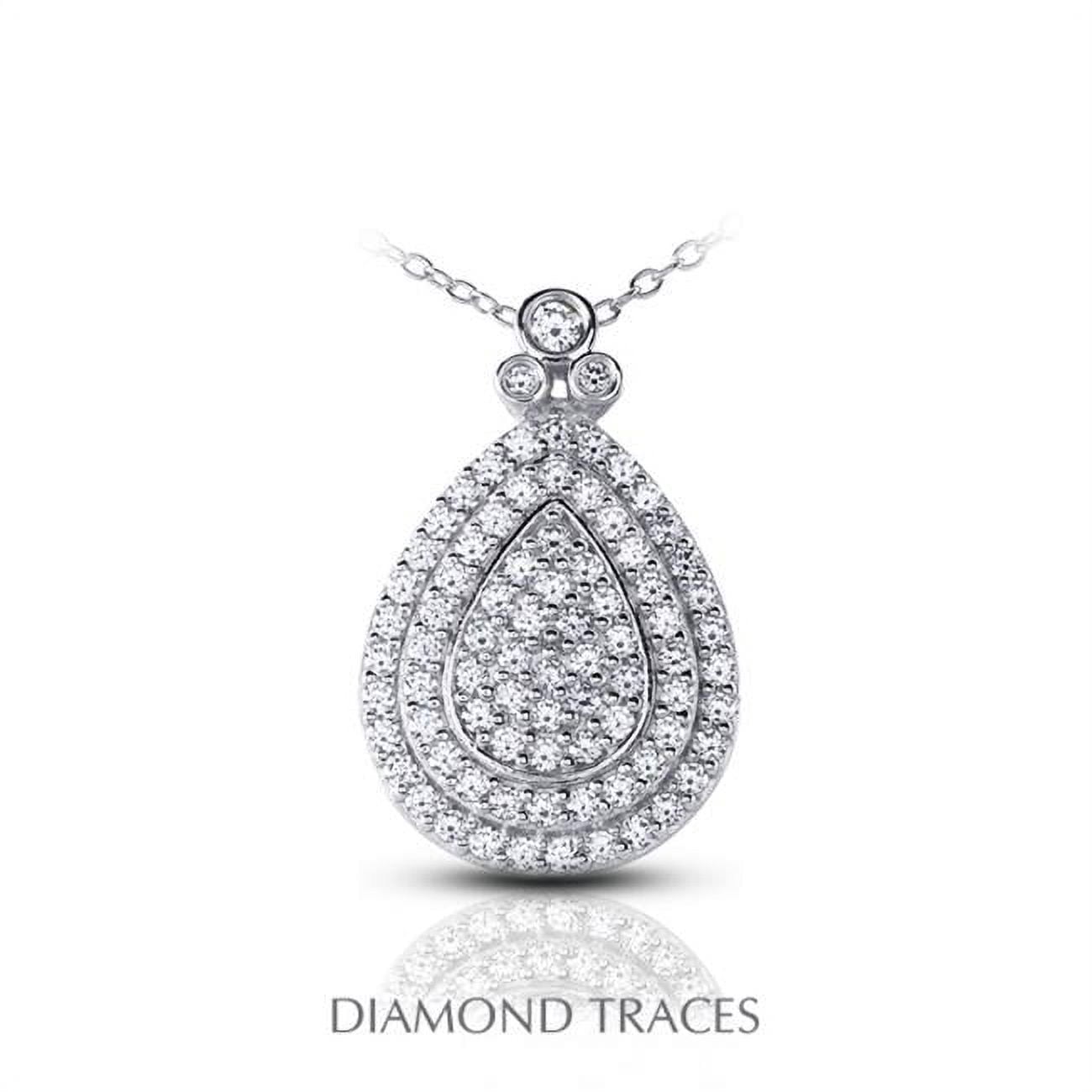 Diamond Traces 0.87 Carat Total Natural Diamonds 18K White Gold Pave ...