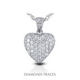 Diamond Traces 0.91 Carat Total Natural Diamonds 14K White Gold Pave ...