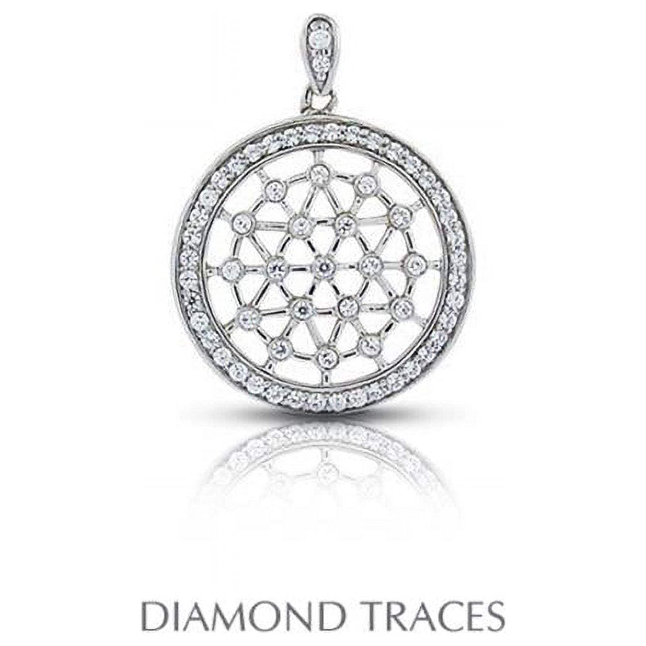 Diamond Traces 1.05 Carat Total Natural Diamonds 14K White Gold Pave ...