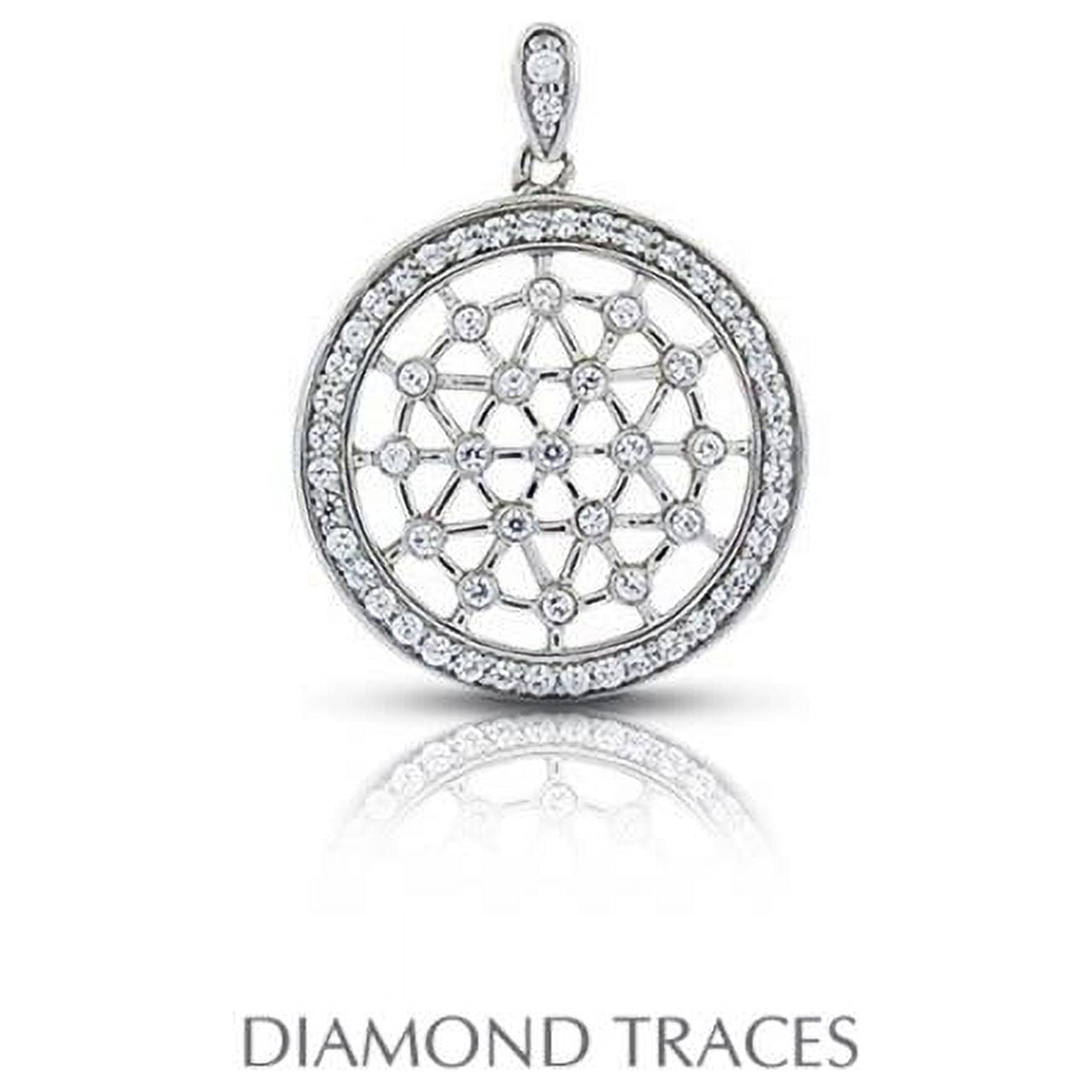 Diamond Traces 1.05 Carat Total Natural Diamonds 14K White Gold Pave ...