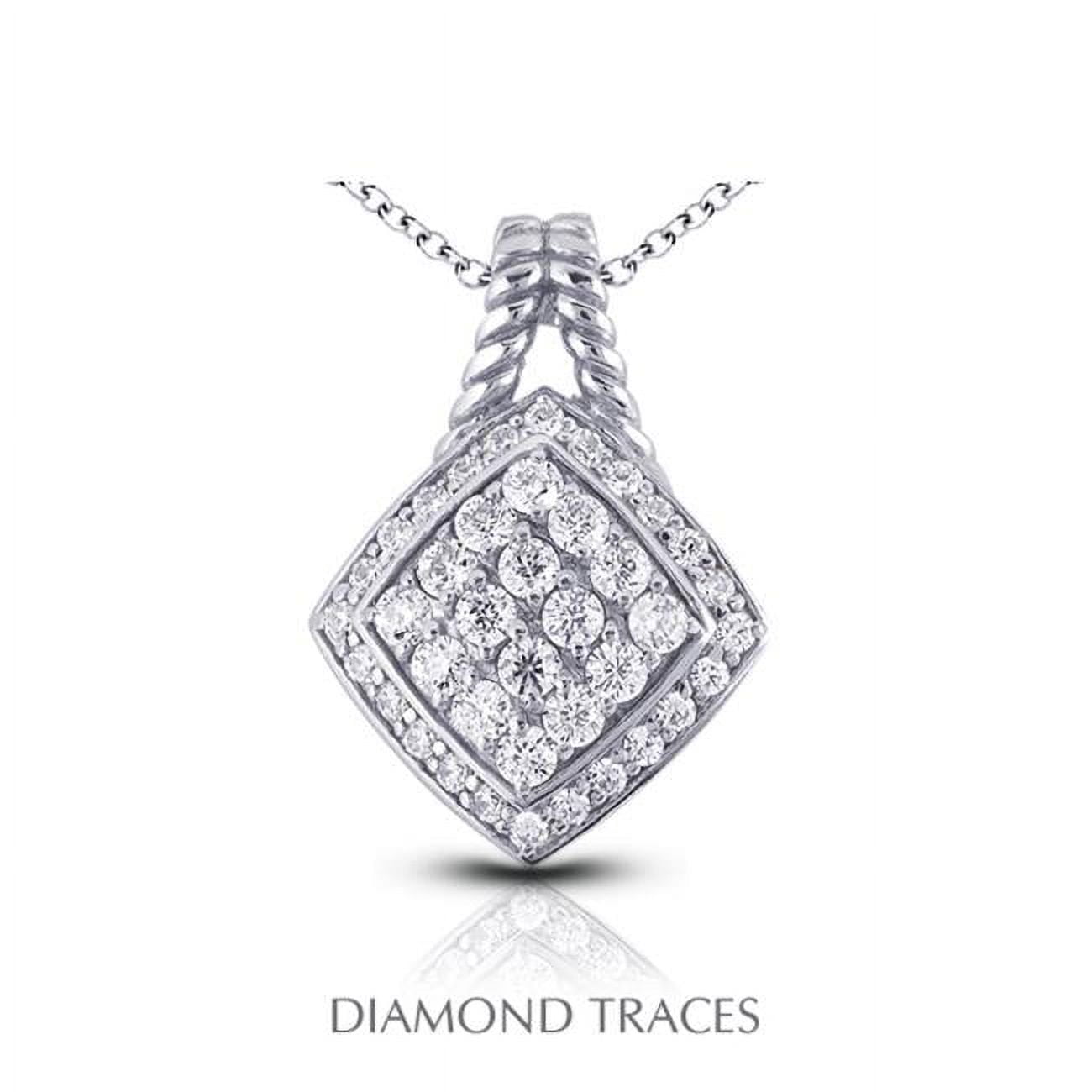 Diamond Traces 1.29 Carat Total Natural Diamonds 14K White Gold Pave ...