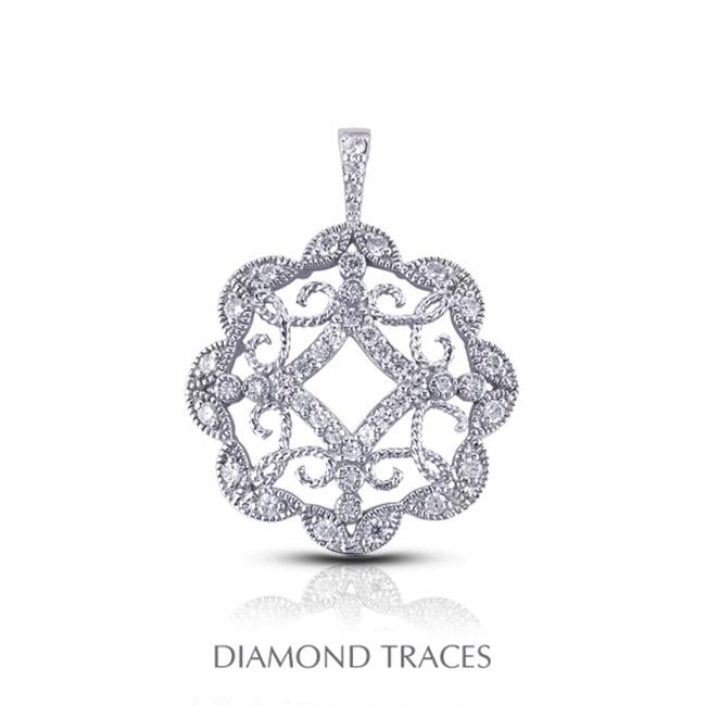 Diamond Traces 1.29 Carat Total Natural Diamonds 18K White Gold Pave ...