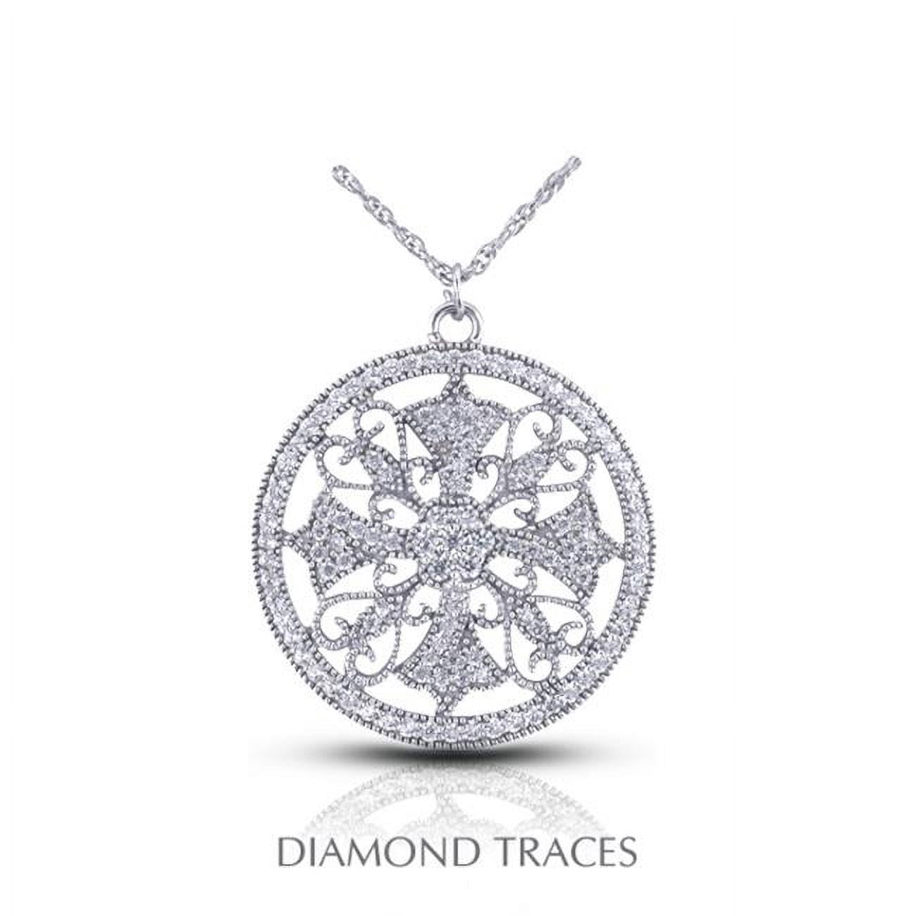 Diamond Traces 1.35 Carat Total Natural Diamonds 14K White Gold Pave ...
