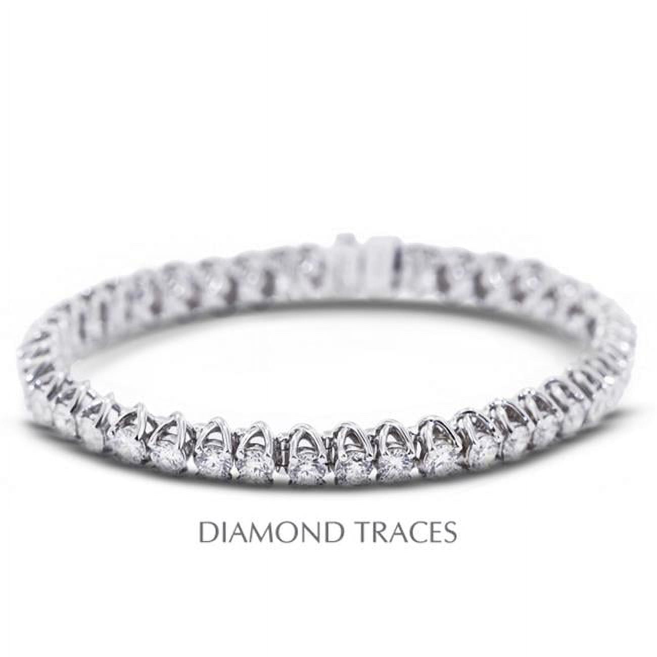 Diamond Traces 14K White Gold 4-Prong Setting 2.00 Carat Total Natural ...