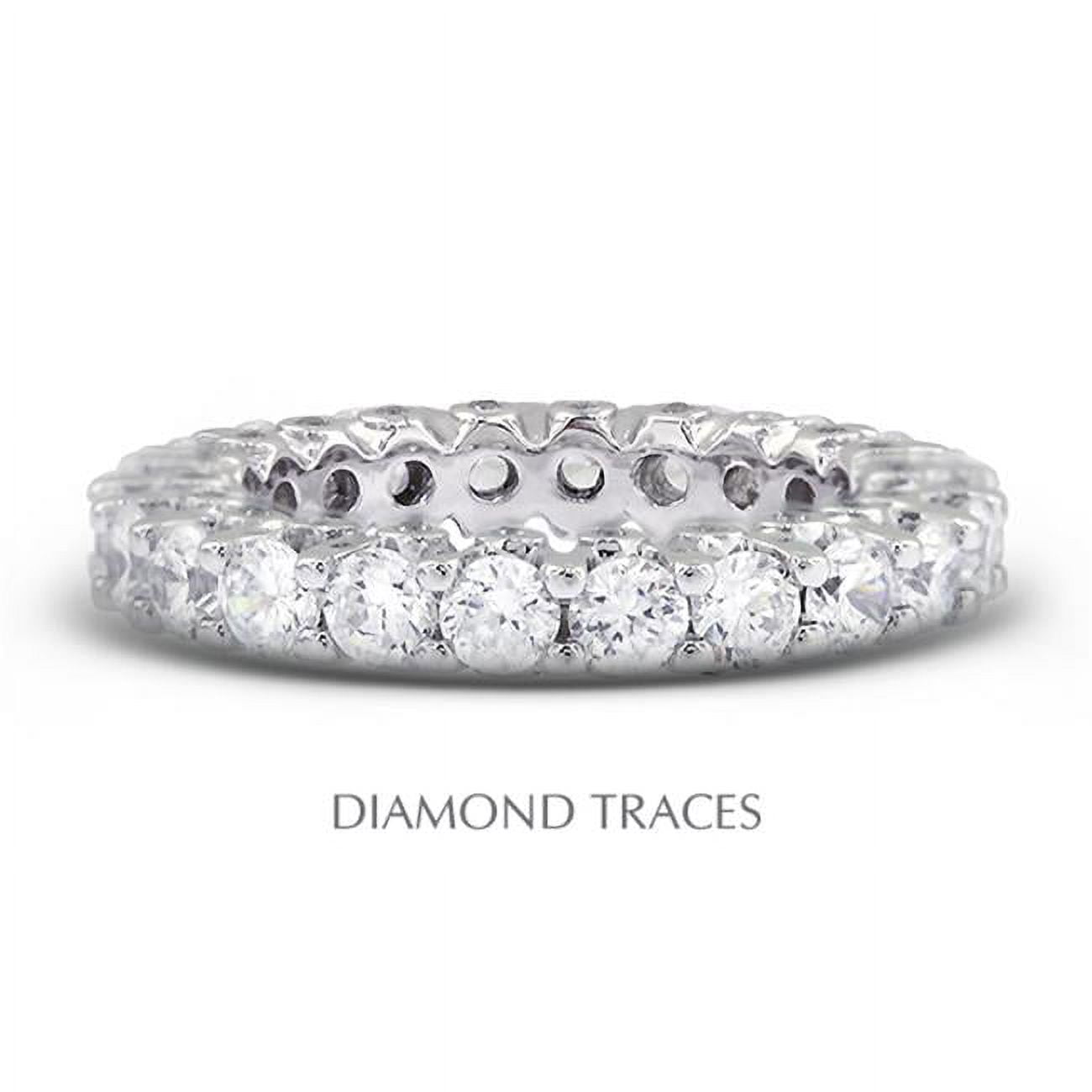Diamond Traces 14K White Gold Prong & Bezel Setting 3.21 Carat Total ...