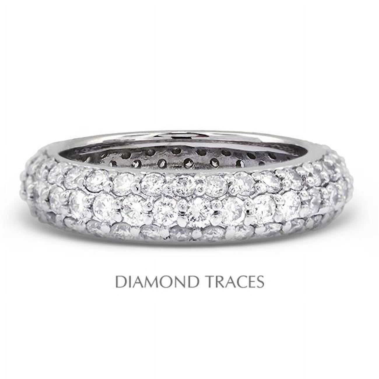 Diamond Traces 18K White Gold Pave Setting 1.61 Carat Total Natural ...