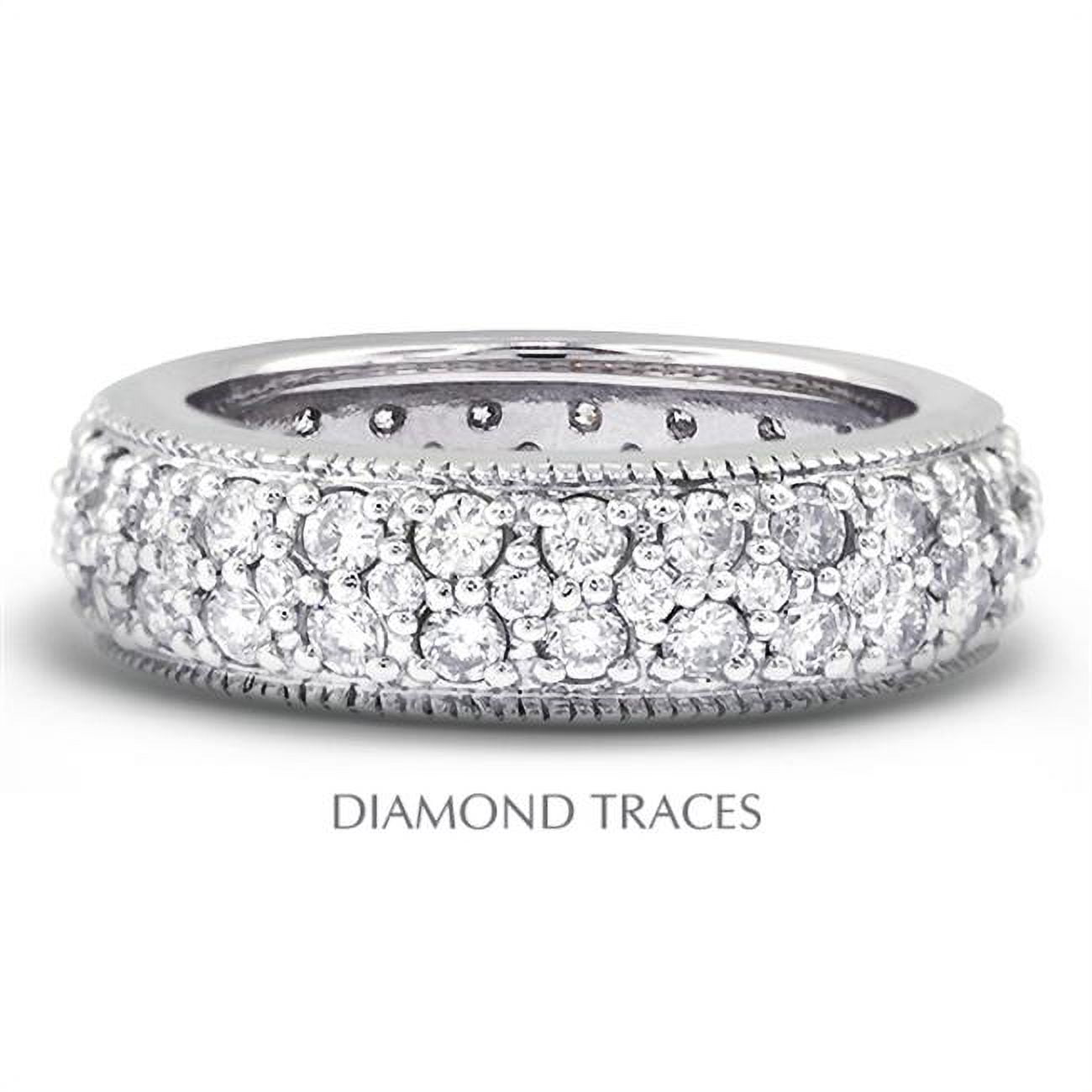 Diamond Traces 18K White Gold Pave Setting 1.69 Carat Total Natural ...
