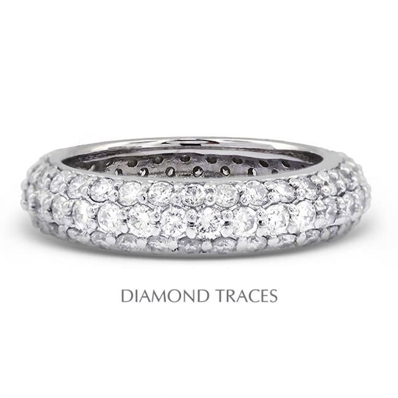 Diamond Traces 18K White Gold Pave Setting 2.11 Carat Total Natural ...