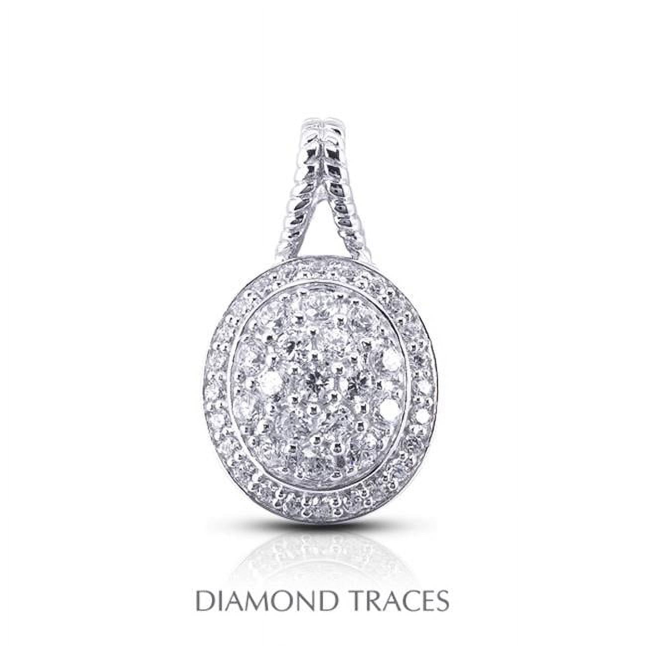 Diamond Traces 2.01 Carat Total Natural Diamonds 14K White Gold Pave ...