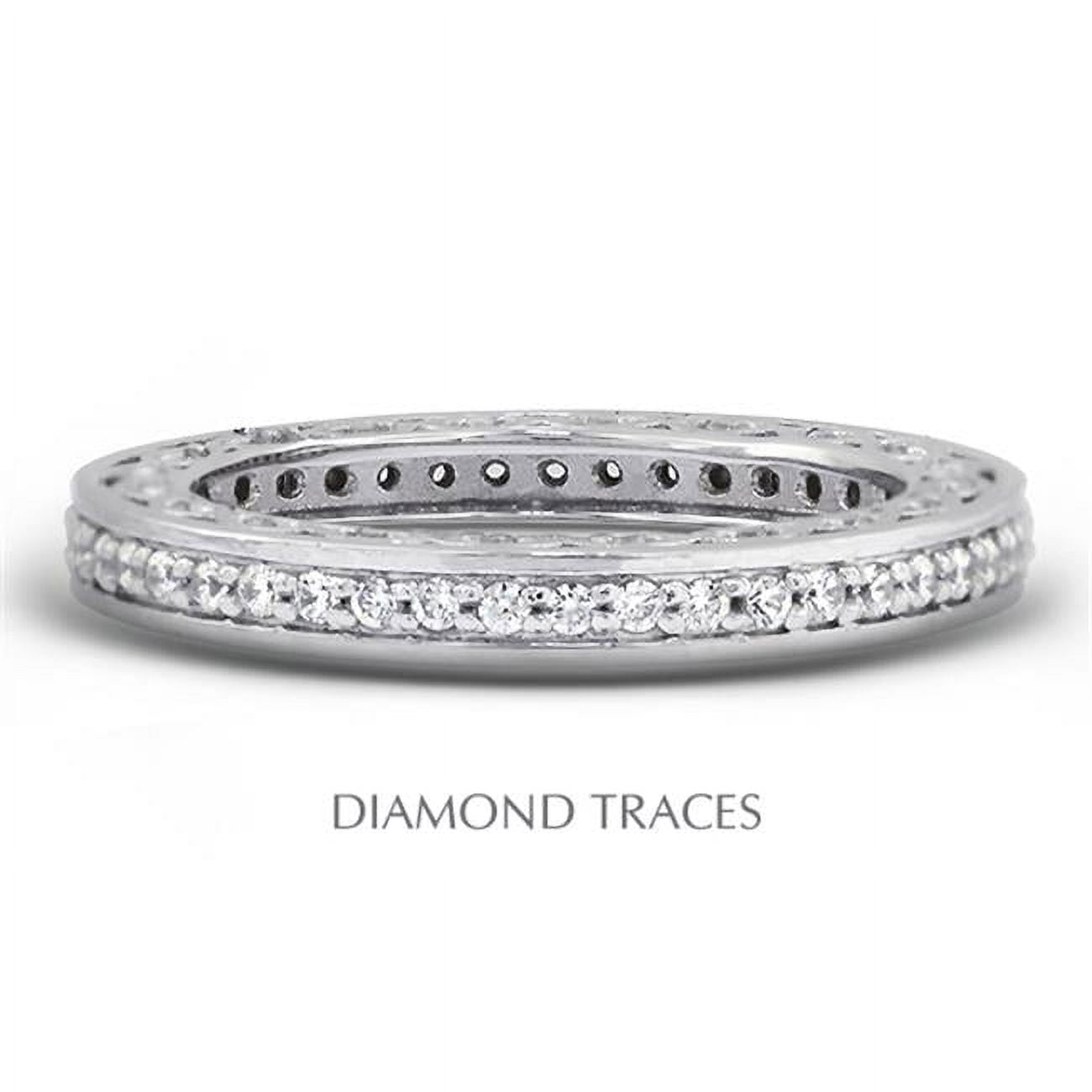 Diamond Traces Platinum 950 Pave Setting- 0.64 Carat Total Natural ...