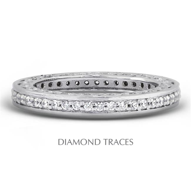 Diamond Traces Platinum 950 Pave Setting 0.64 Carat Total Natural ...