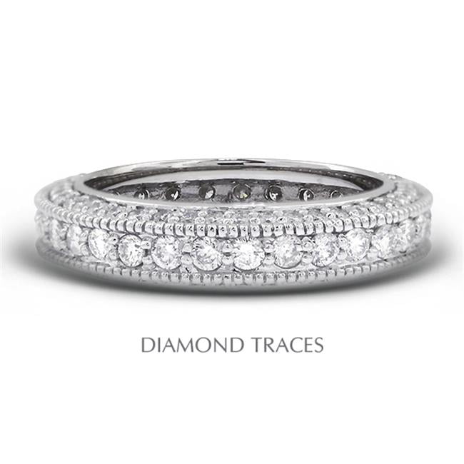Diamond Traces Platinum 950 Pave Setting 2.02 Carat Total Natural ...