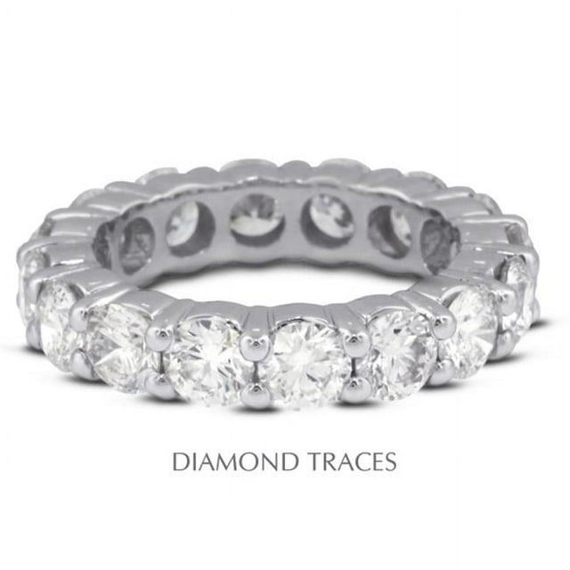 Diamond Traces UD-EWB100-6056 18K White Gold 4-Prong Setting 1.76 Carat Total Natural Diamonds ...