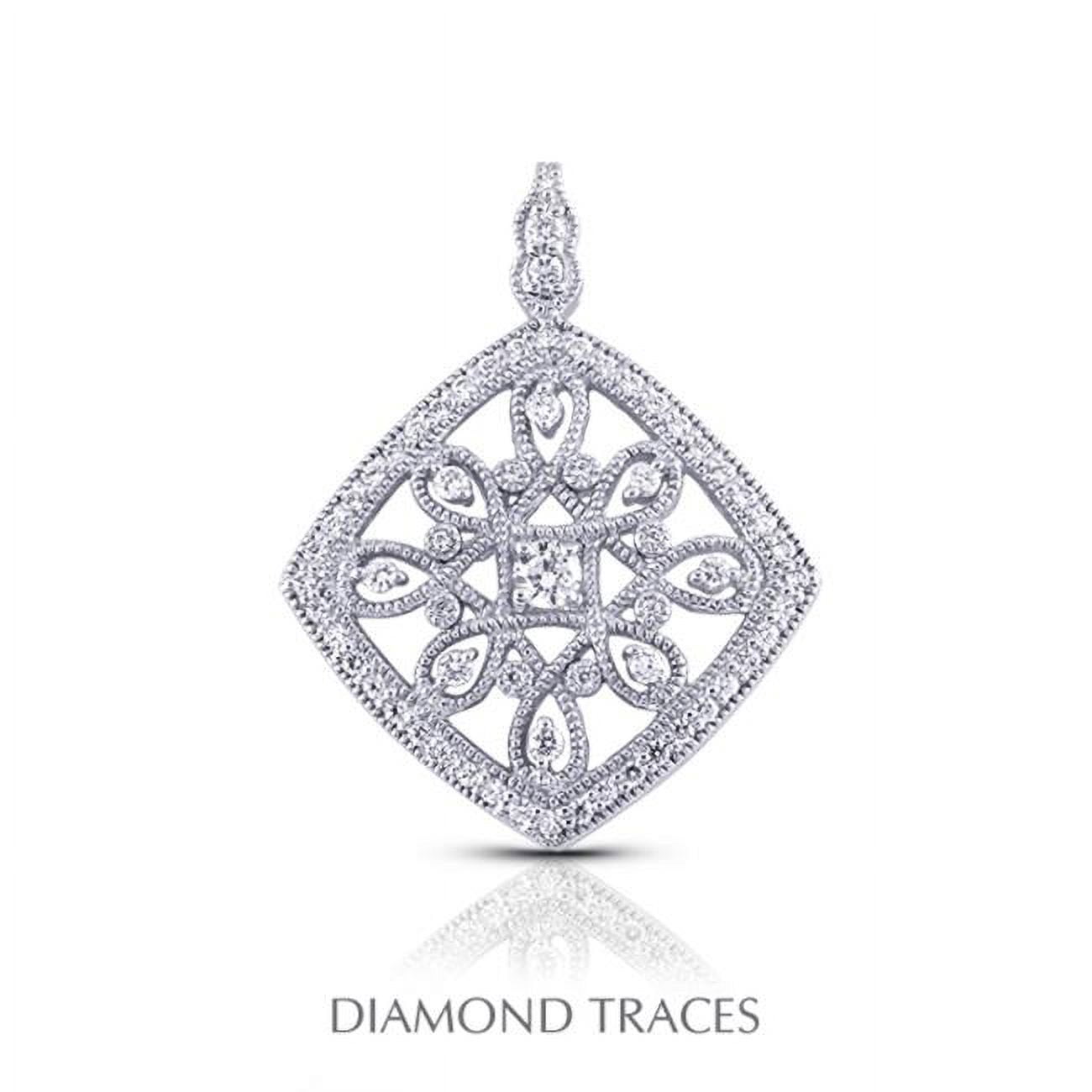 Diamond Traces UD-OS2859-9816 0.98 Carat Total Natural Diamonds 18K ...
