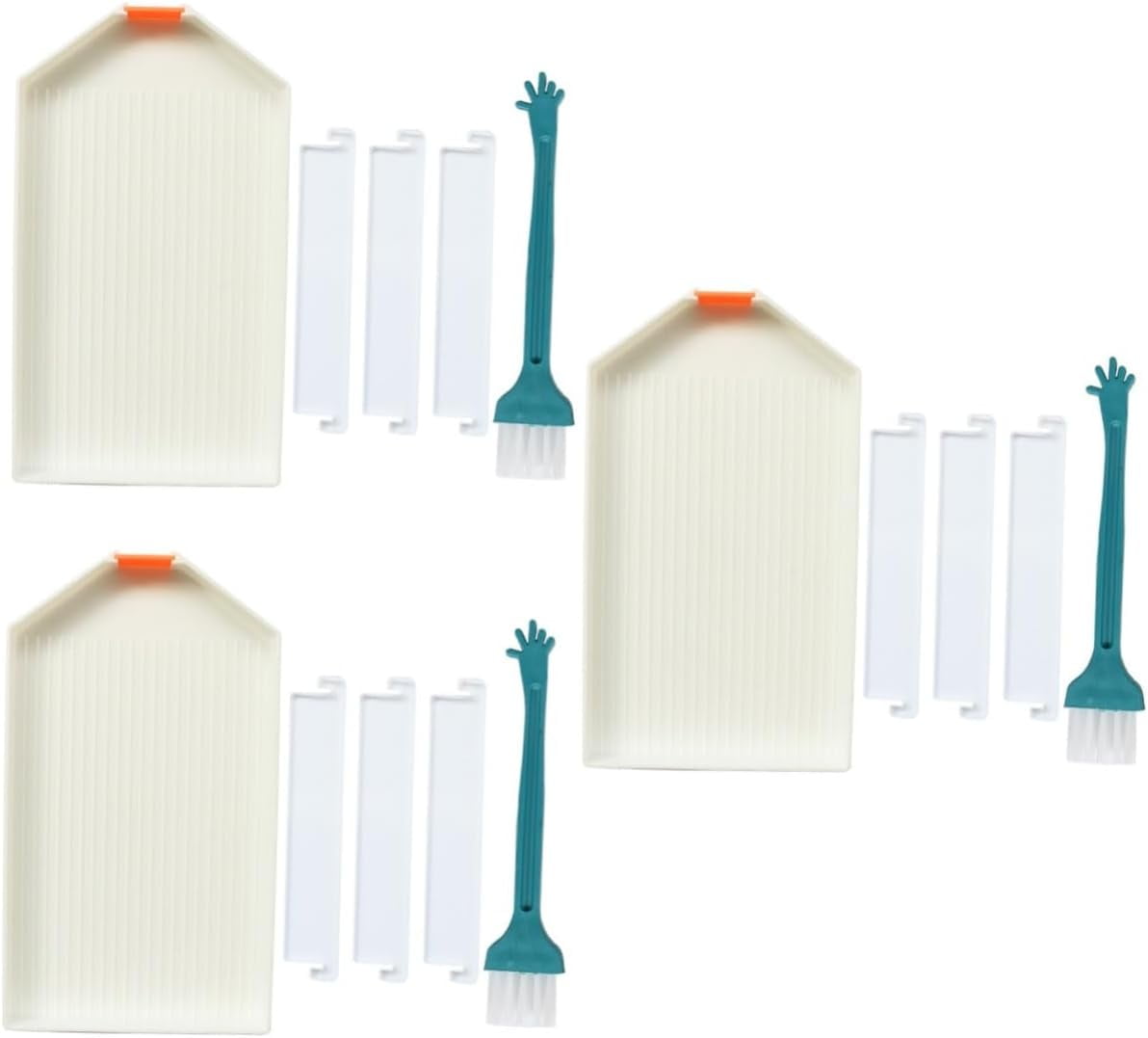 Diamond Tray 3 Sets Turning Disc Plastic Serving Tray Diamond Gem ...