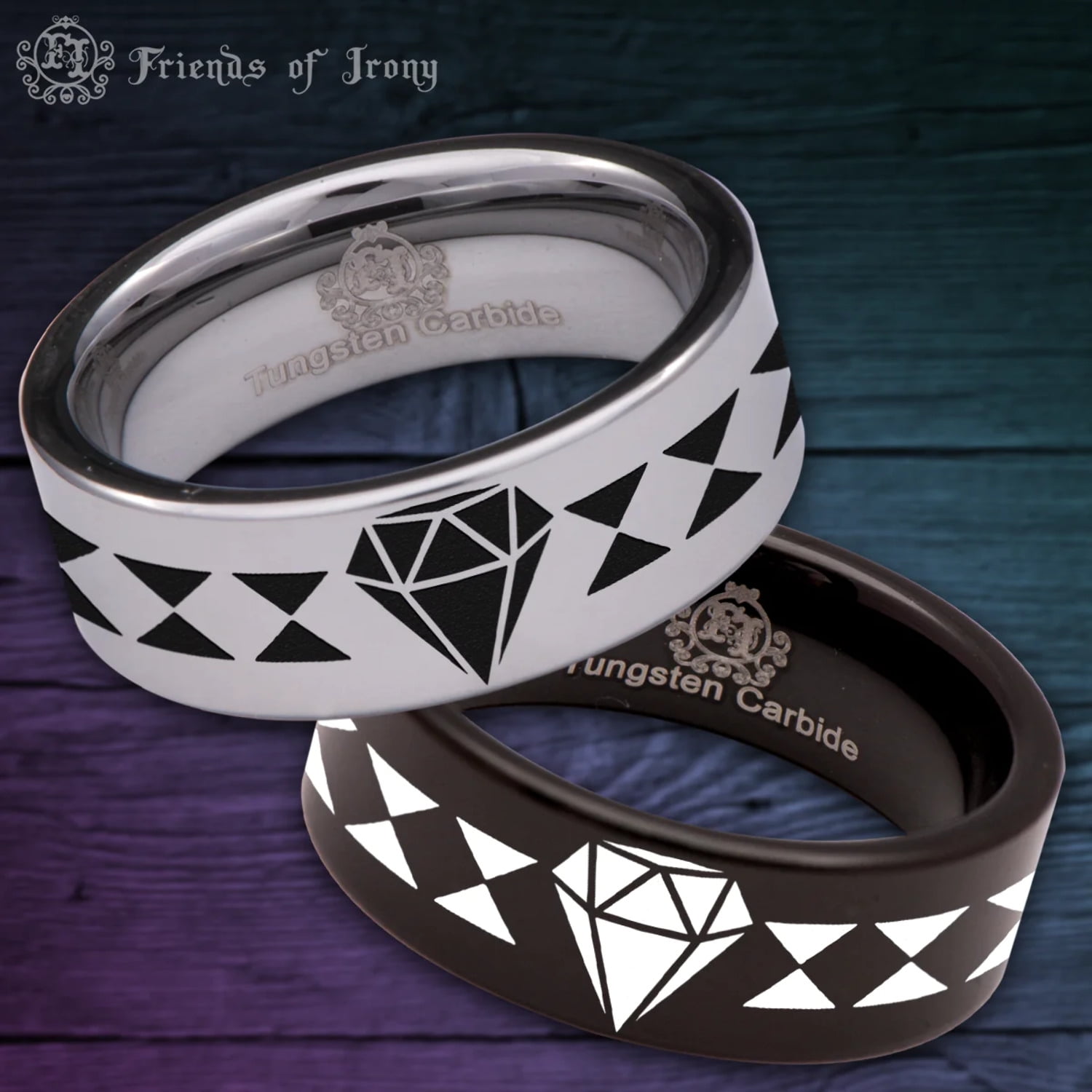 Diamond Tungsten Carbide Ring - Walmart.com