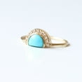 Diamond and Turquoise Sun Design Rings, December Turquoise Ring, Gift ...