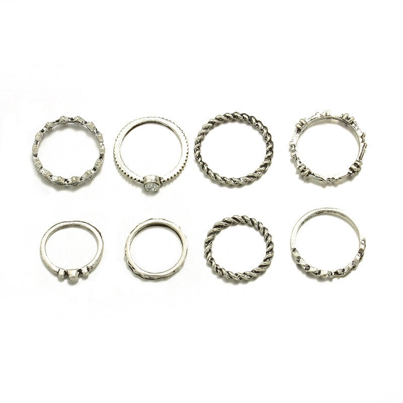 Women's Geometric Twist Ring Electroplated Silver Fashion Jewelry ...