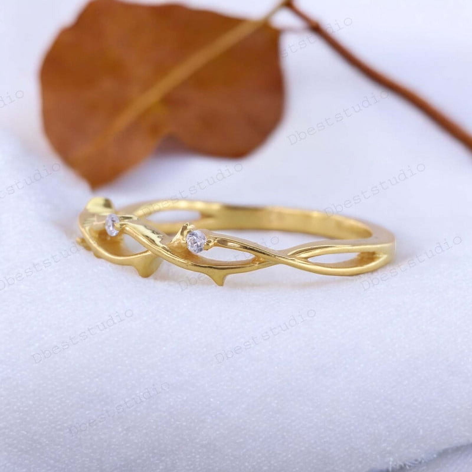 Diamond Twisted Wedding Band Elegant Crossover Matching Bnand Yerllow ...