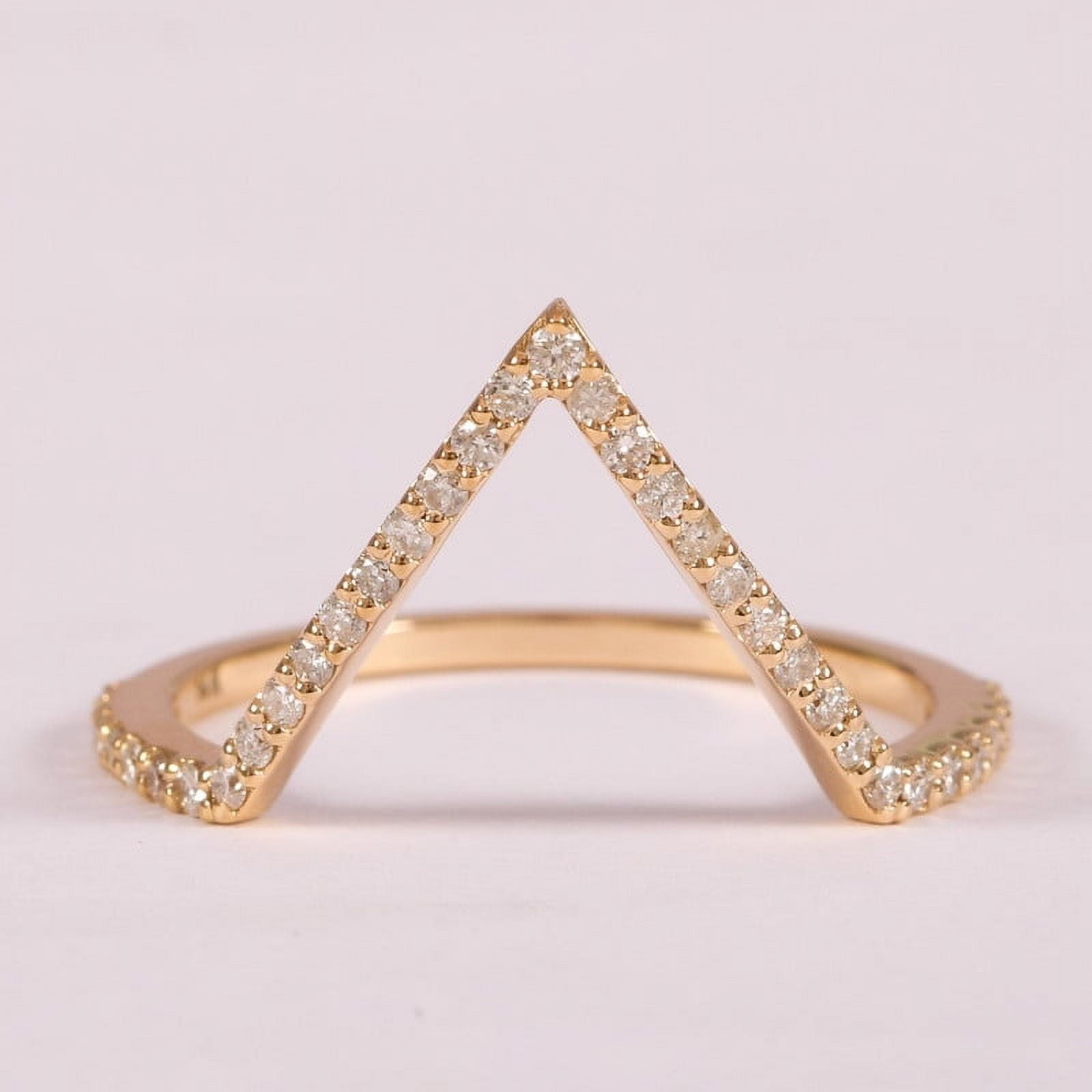 Diamond V Shape Chevron stone Band Ring, Minimalast Jewelsy, Matching ...