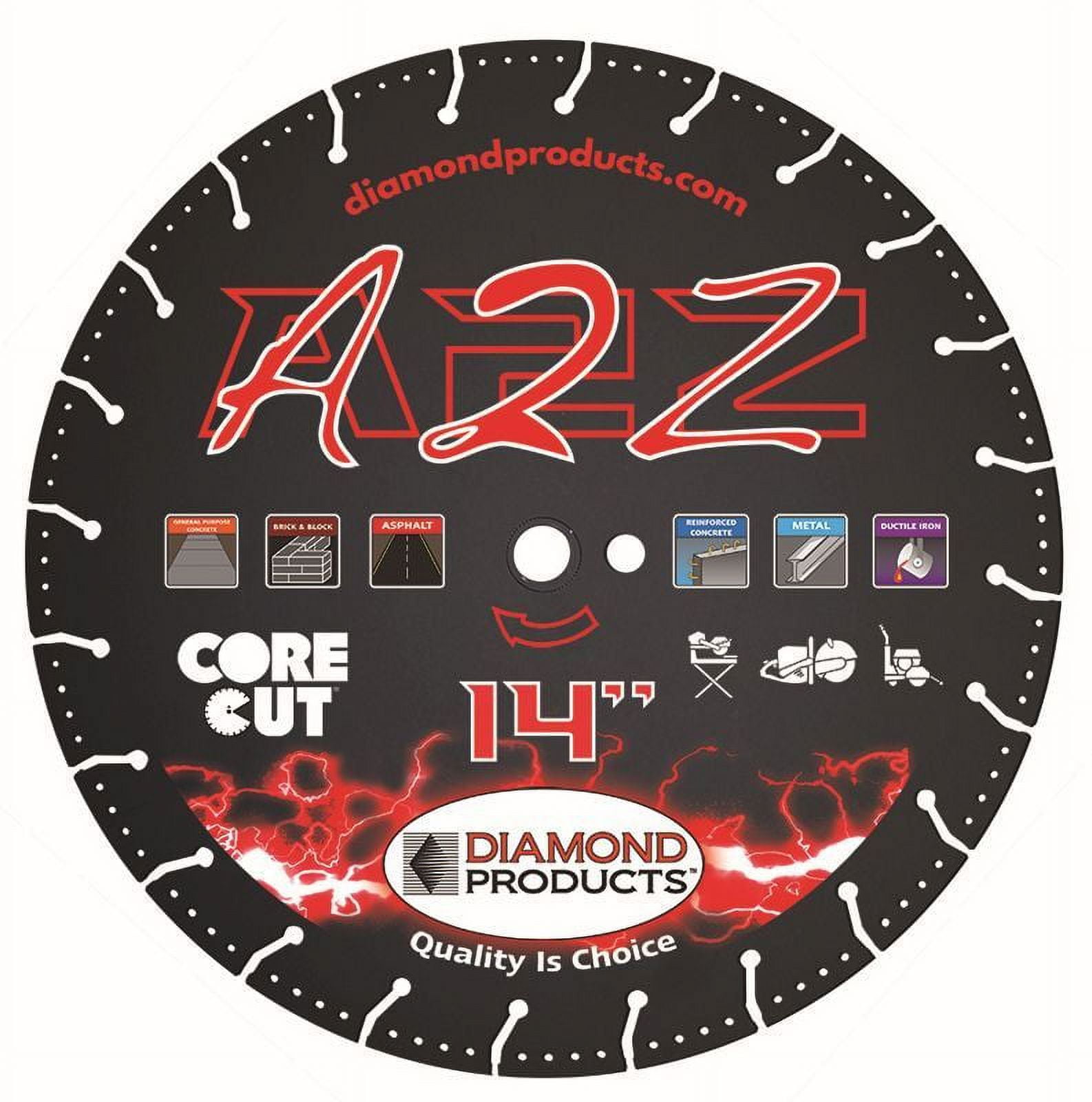 Diamond Products 18751 9" x.125 x 7/8 A2Z Vacuum Bonded Blade - Walmart.com