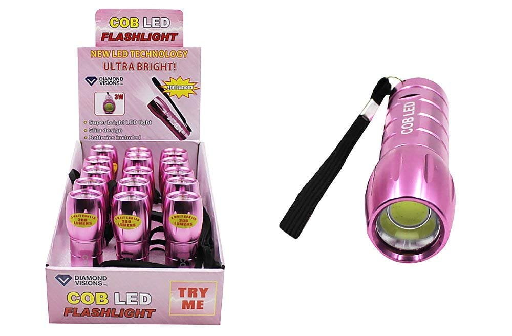 Diamond Visions 08-1710 COB LED Pink Flashlight 1 Flashlight - Walmart.com