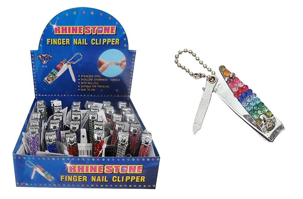 Diamond Visions 11-0994 Rhinestone Nail Clipper in Assorted Colors 4 ...