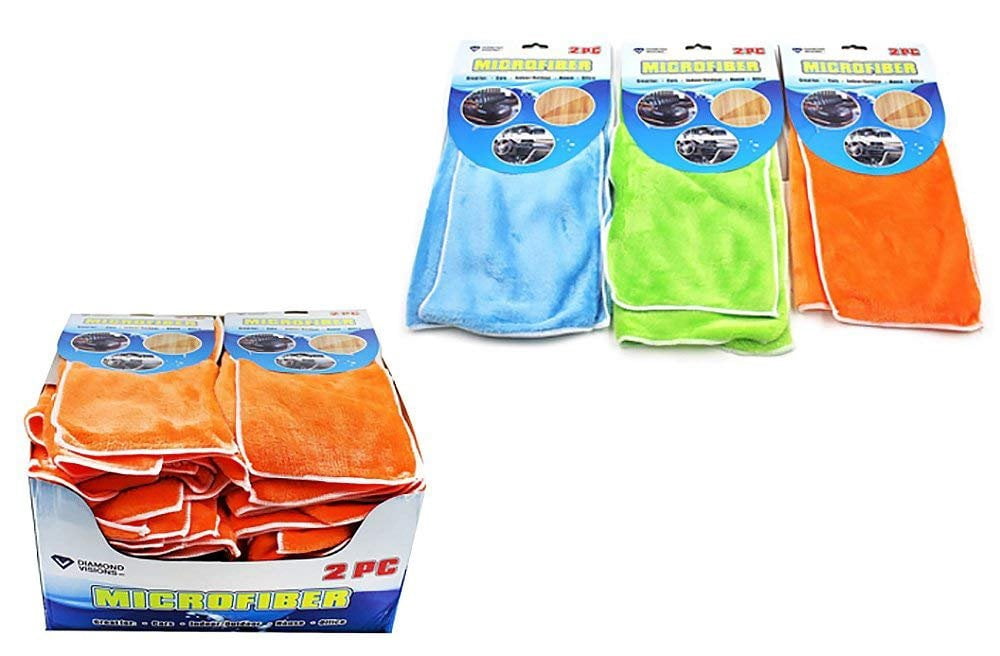 Diamond Visions 11-1501 Microfiber Cloth 2 Piece Pack in Assorted ...