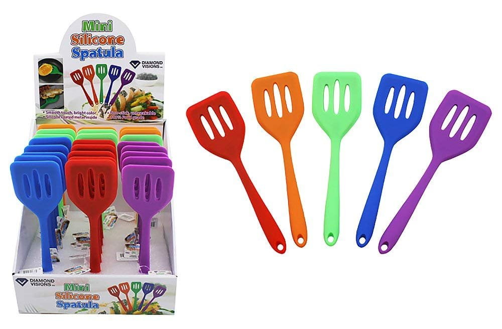 Diamond Visions Mini Silicone Spatula Turner, Small Flexible Kitchen ...