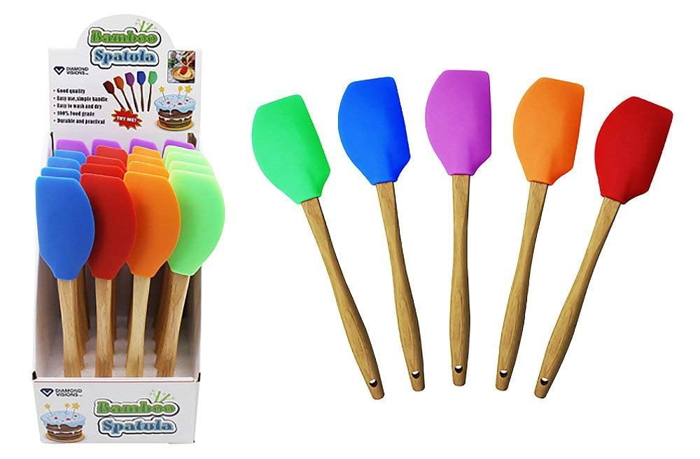 Diamond Visions 11-1842 Silicone Spatula with Bamboo Handle MultiPack ...
