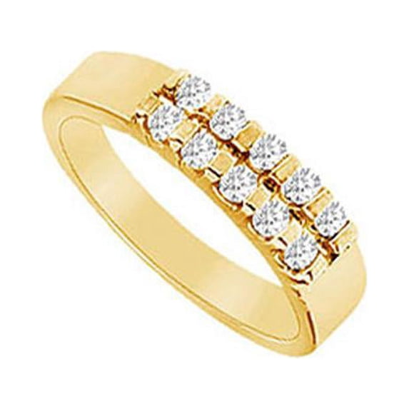 Diamond Wedding Band : 14K Yellow Gold - 1.00 CT Diamonds - Size: 7 ...