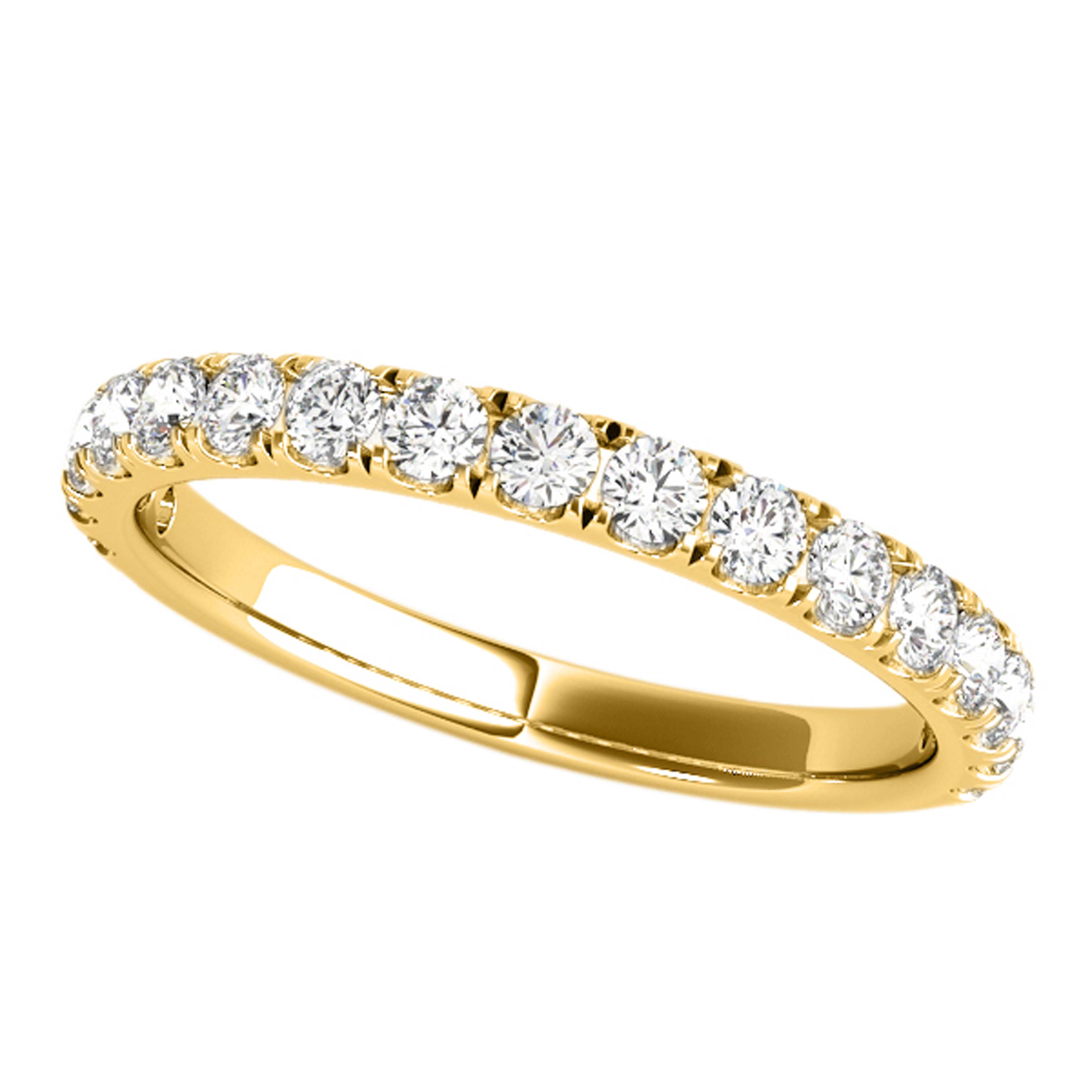 Diamond Wedding Band For Women 0.25 To 1.0 Carat Brilliant Round Lab ...