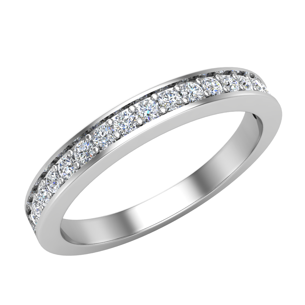 Diamond Wedding Band Matching to Three-Stone Princess Cut Wedding Ring ...